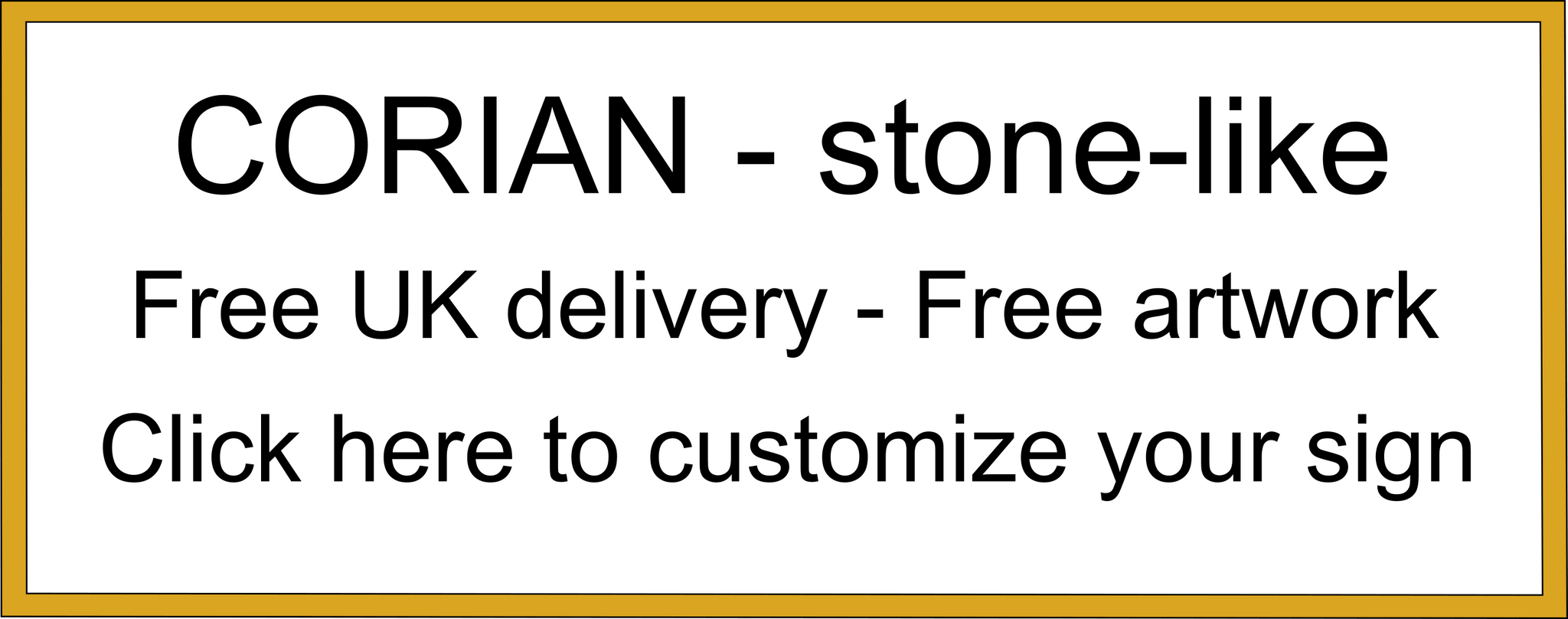 Corian House Sign-Deep engraved-400mm x 100mm – COUNTY HOUSE SIGNS